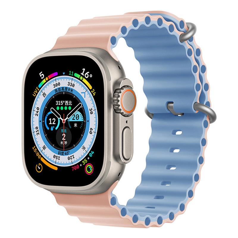MOYE Smart Watch Ocean Strap 44/45/49mm Pink Sand/Blue Fog