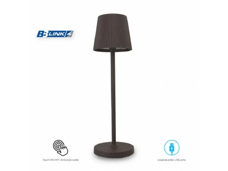 BBLINK T16011 Stona lampa punjiva 3W 3000K IP54 CORTEN