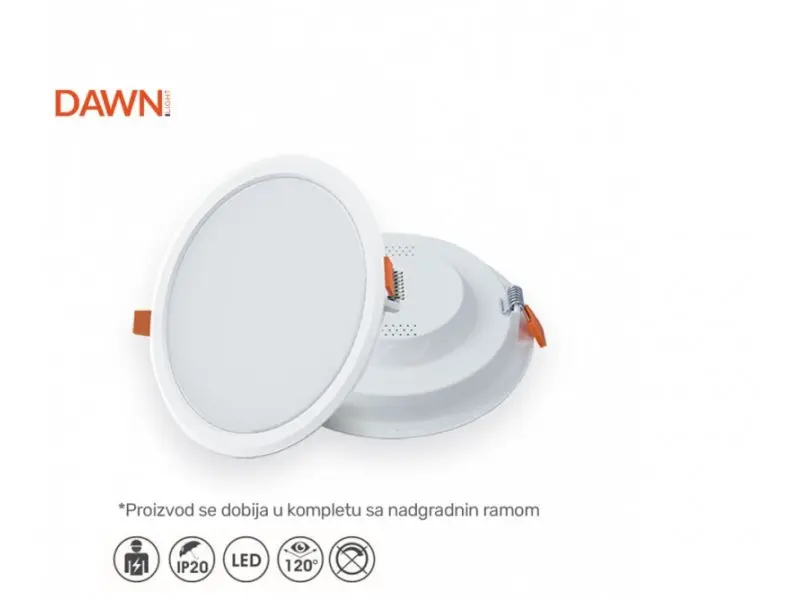 DAWN LED panel KNC1-12W 6500K 960lm 120° IP20 / RAM