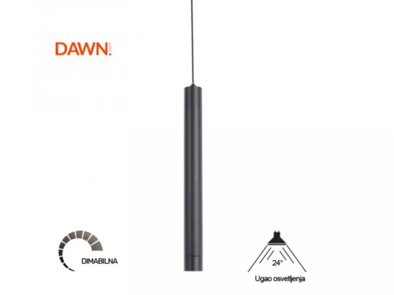 DAWN LED Luster 300 Magnetic 09-7W 3000K 24° 48V DC crna