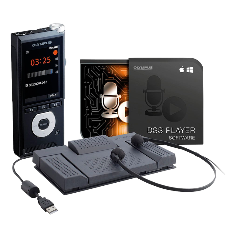 OLYMPUS Diktafon DS-2600 + Komplet za transkripciju AS-2400
