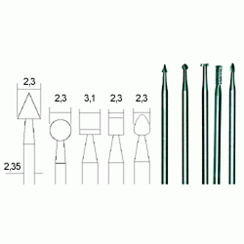 PROXXON Set glodala od Ø 2.35 do 3.0mm, 28710