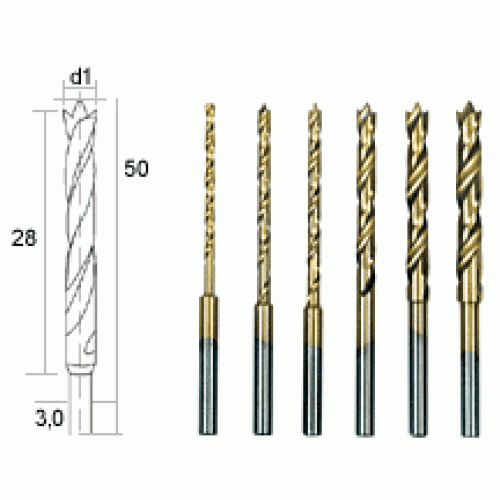 PROXXON Set spiralnih HSS burgija sa centrirajućim vrhom Ø 1.5-4.0mm