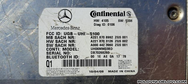 Mercedes S A 221 870 89 92 Elektrika I Paljenje