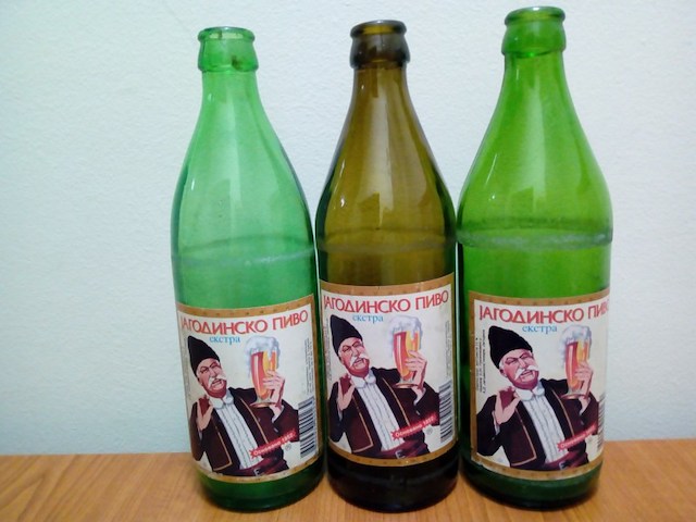 JAGODINSKO PIVO - stare pivske flaše - 1999.
