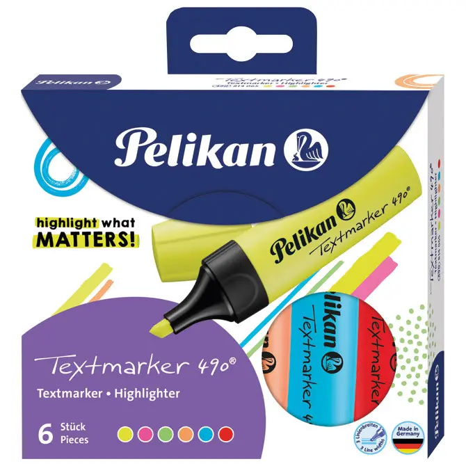 Pelikan Signir 490 Markeri, Set od 6 boja