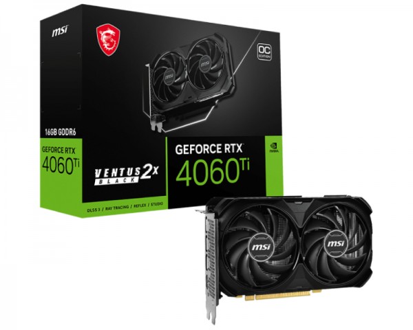 MSI nVidia GeForce RTX 4060 Ti 16GB 128bit RTX 4060 Ti VENTUS 2X BLACK 16G OC grafička karta