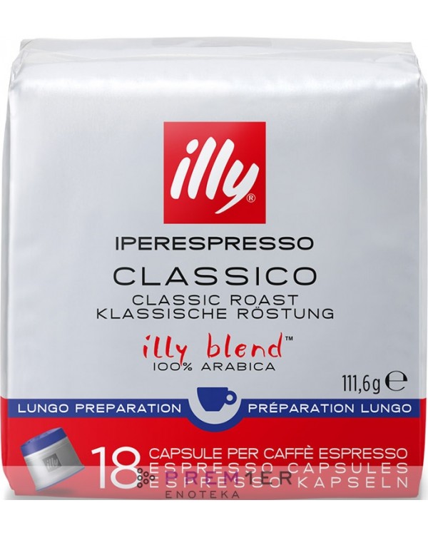 Illy Classico 100% Arabica Blend Espresso Lungo produženi kapsule 18/1