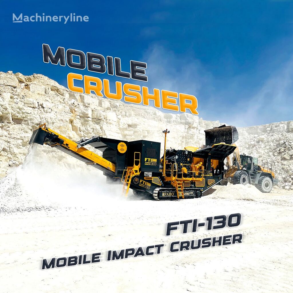 Novi FABO FTI-130 MOBILE IMPACT CRUSHER 400-500 TPH | AVAILABLE IN STOCK bager guseničar