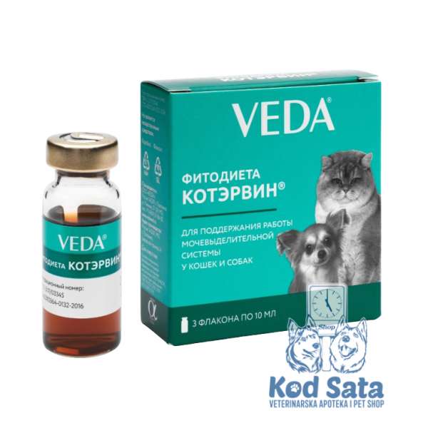 VEDA Kotervin Ampule Za Urinarne Probleme, Za Pse i Mačke 3x10ml