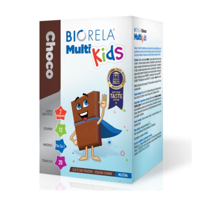 Biorela Choco Multi Kids 20 štanglica