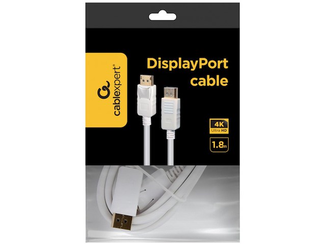 CC-DP2-6-W Gembird DisplayPort na DisplayPort  v.1.2 digital interface kabl 1,8m Beli