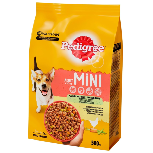 Pedigree briketi za pse adult mini (do 10kg) piletina i povrce, 500gr