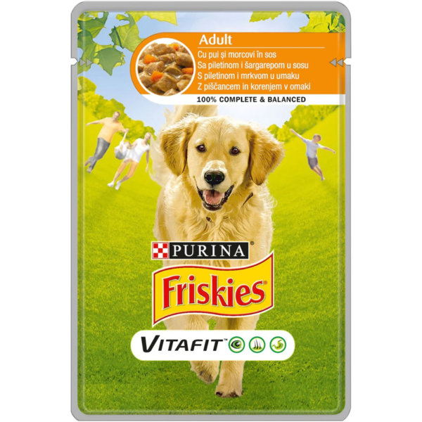 Friskies kesica za pse adult piletina i sargarepa u sosu 100gr