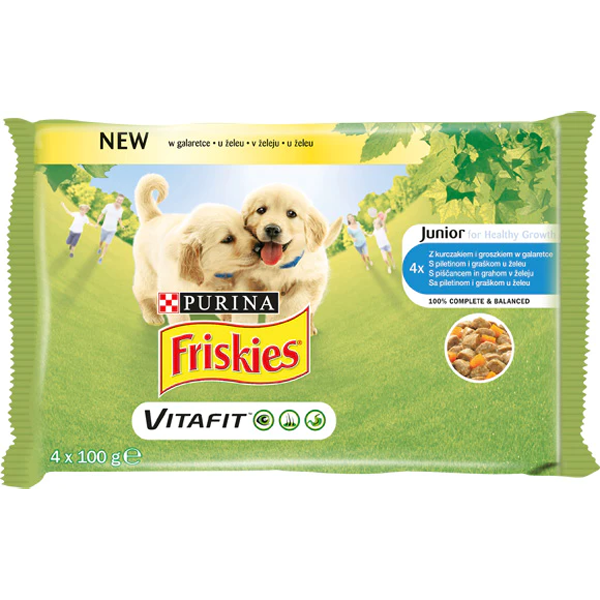 Friskies multipack za stenad junior piletina i grasak u zeleu 4x100gr