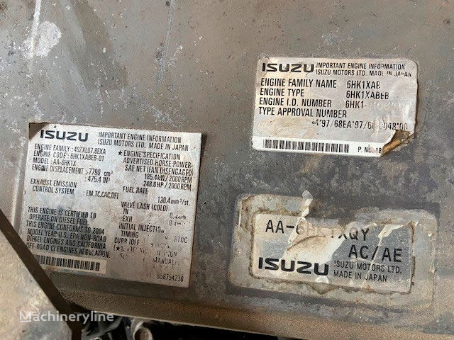 Isuzu 6HK motor za bagera