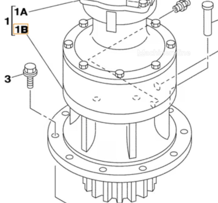 Case KNC10010 rotacioni prenosnik za 9010B CX130 CX130B CX130C CX130D CX130E CX140E građevinske mašine