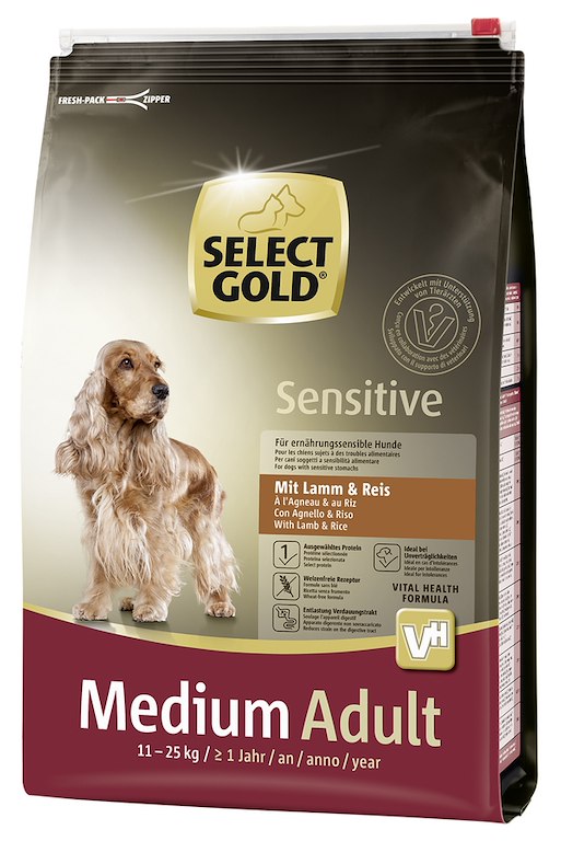 Select Gold Dog Sensitive Medium Adult jagnjetina&pirinač 12 kg