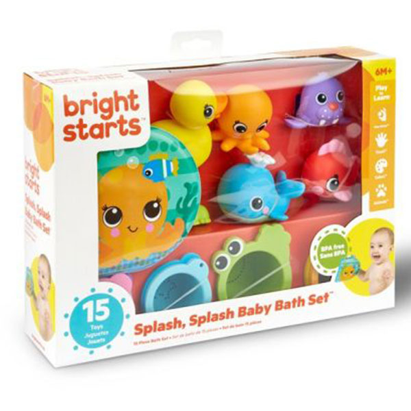 Kids II Bright Starts Igračka za kupanje 15 delova Splash, Splash 6-36M SKU16678