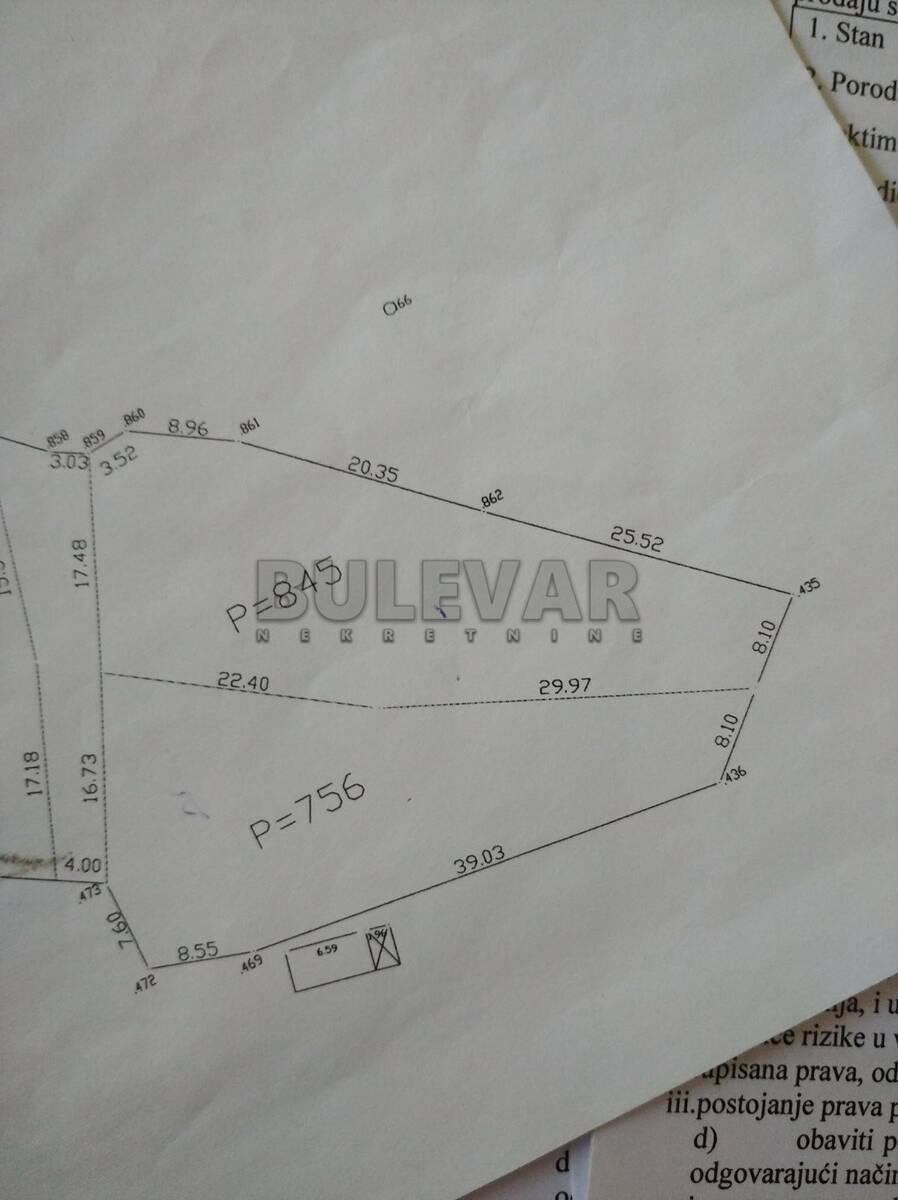 Plac u Proseku, 1601 m2