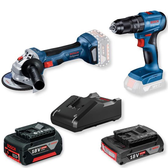 Akumulatorski set Bosch GSB 185-Li + Bosch GWS 180-Li; 1x4,0Ah 18V + 1x2,0Ah (06019H9026)
GWS 180-Li
GWS 180-Li