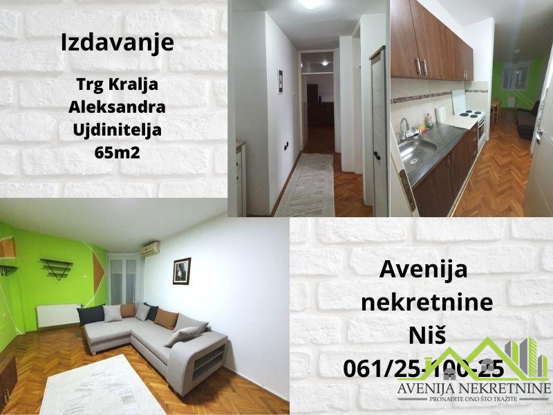 Izdavanje, Trg Kralja Aleksandra Niš 65m2