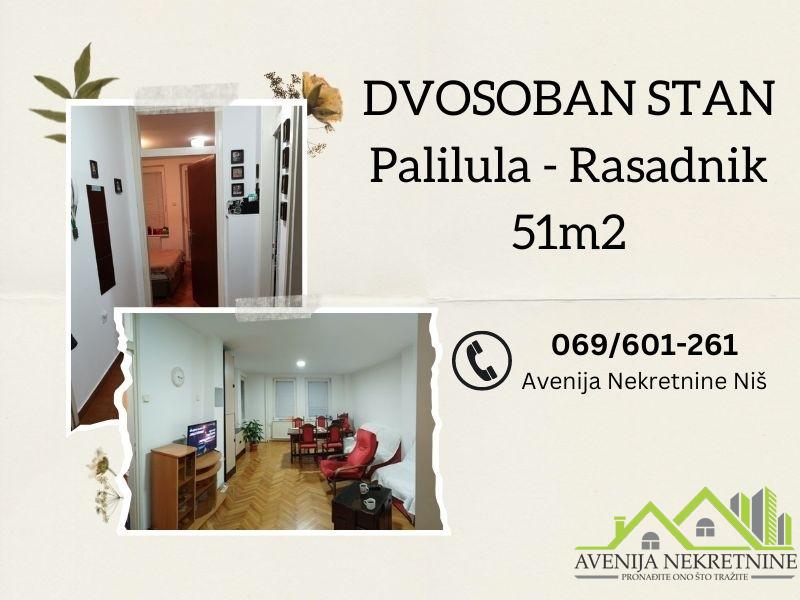 Palilula, Rasadnik, Dvosoban stan, 51m2