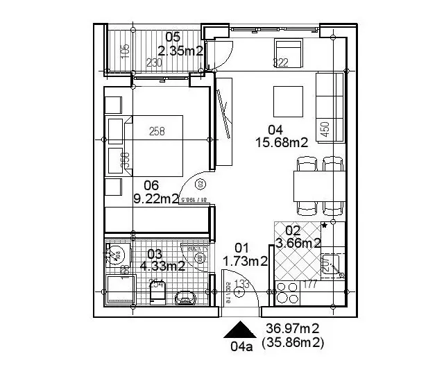 Stan,NOVI SAD,TELEP,kv: 37.16, € 80400, ID: 1039679