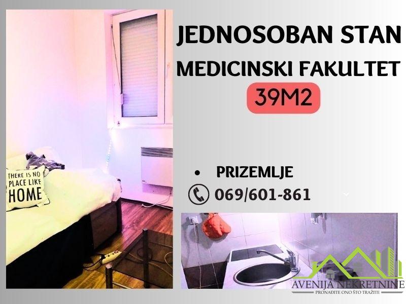 Jednosoban stan, 39m2, Medicinski fakultet 64000 eur