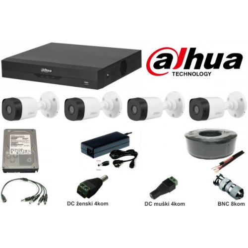 Dahua SET-01 * 4 kamere + DVR, FULL HD, 3TB -