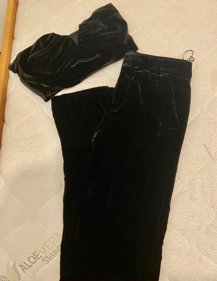 Zara komplet top i pantalone od plisa