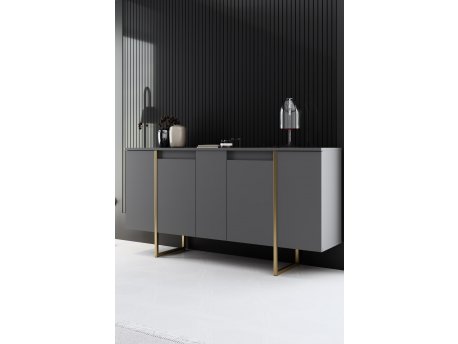 HANAH HOME KOMODA LUXE ANTHRACITE GOLD