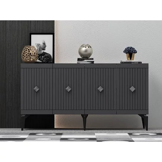HANAH HOME KOMODA MIDAS ANTHRACITE SILVER CENA