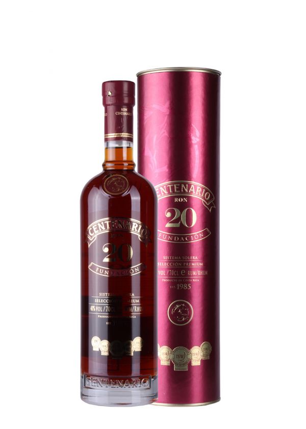 Rum Ron Centenario Fundacion 20 Anos 0.7L