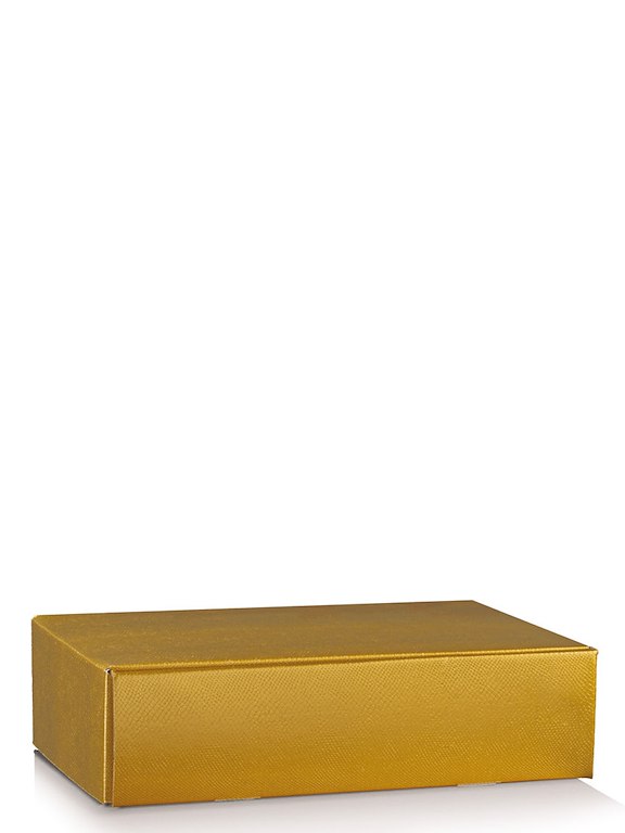 Kutija Kartonska za 2 boce Zlatna kroko-38396