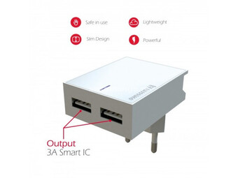 Swissten kucni punjac 3A 2xUsb lightning (Bela)