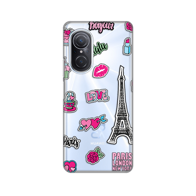 Maskica Silikonska Print Skin za Huawei Nova 9 SE Love Paris