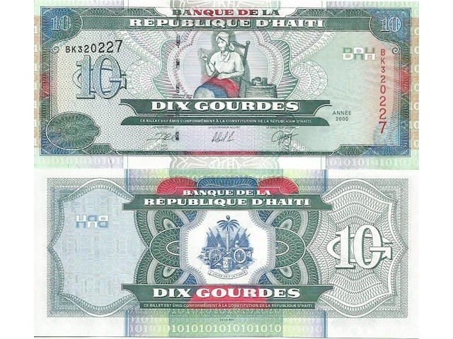 Haiti 10 gourdes 2000. UNC