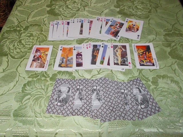 Moto Woman playing cards