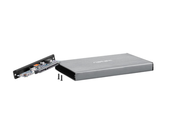 RHINO GO, HDD/SSD External Enclosure 2.5'', SATA III, USB3.0, Aluminium, Grey ( NKZ-1281 )