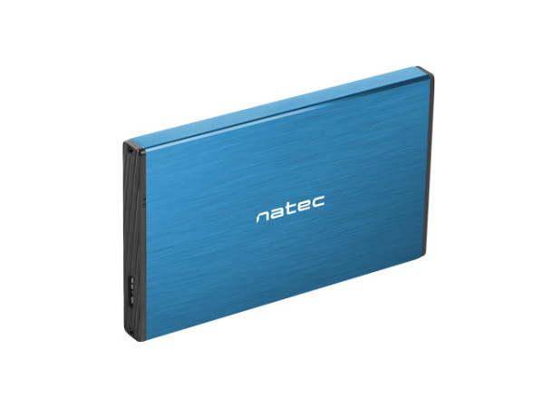 RHINO GO, HDD/SSD External Enclosure 2.5'', SATA III, USB3.0, Aluminium, Blue ( NKZ-1280 )