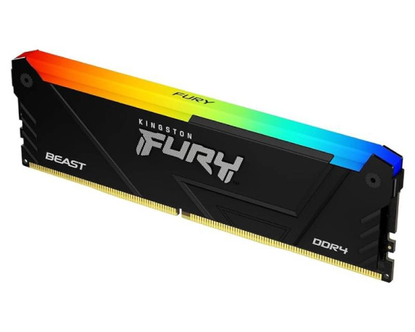 DDR4 16GB 3200MHz [FURY BEAST RGB], Non-ECC UDIMM, CL16 1.35V, 288-Pin 2Rx8, w/RGB Heatsink, XMP ( KF432C16BB12A/16 )