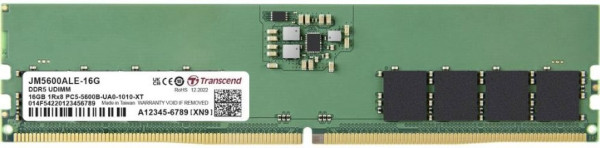 DDR5 16GB 5600MT/s, On-die ECC U-DIMM, CL46 1.1V, 288-pin 1Rx8 (2Gx8)x8 ( JM5600ALE-16G )