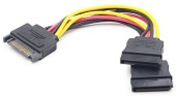 Power Supply Internal Y-Splitter, SATA to 2x SATA ( CC-SATAM2F-01 )