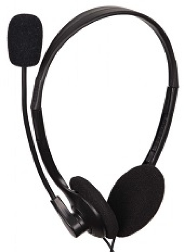 Stereo Headset with Volume Control, 3.5mm Stereo, Black ( MHS-123 )