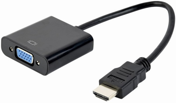 VIDEO Adapter HDMI to VGA HD15, M/F, Black ( A-HDMI-VGA-04 )