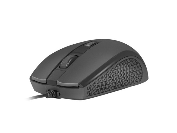 HOOPOE 2, Optical Mouse 1600 DPI, 4 Buttons, USB, Black, Cable 1,8m ( NMY-1798 )