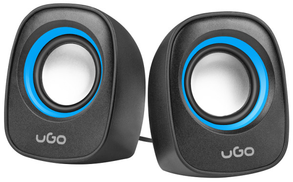 TAMU S100, Stereo Speakers 2.0, 6W RMS, USB power, 3.5mm Connector, Black/Blue ( UGL-1875 )