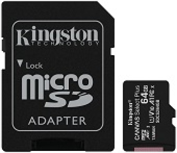 MicroSD 64GB, Canvas Select Plus, Class 10 UHS-I U1 V10 A1, Read up to 100MB/s, w/SD adapter ( SDCS2/64GB )