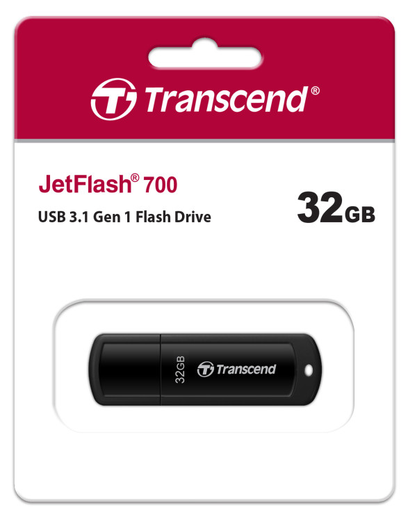 USB 32 GB, JetFlash 700, USB3.1, 70/18 MB/s, Black ( TS32GJF700 )